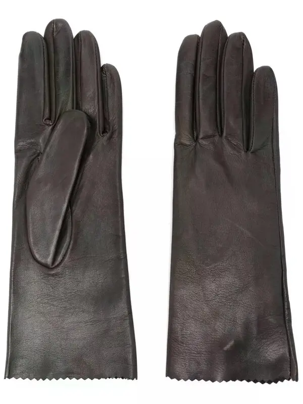 MANOKHI Leather Gloves - Brown