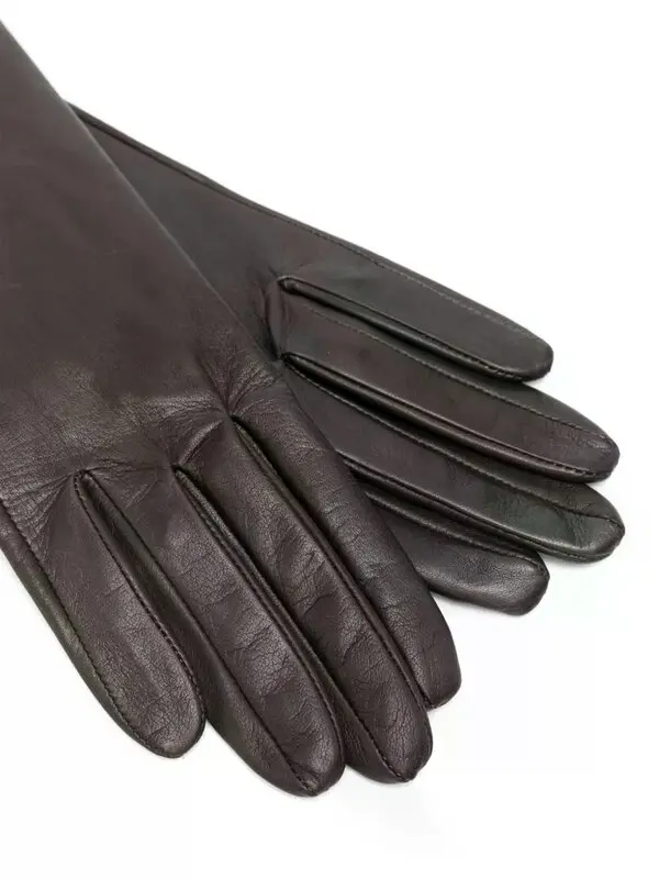 MANOKHI Leather Gloves - Brown