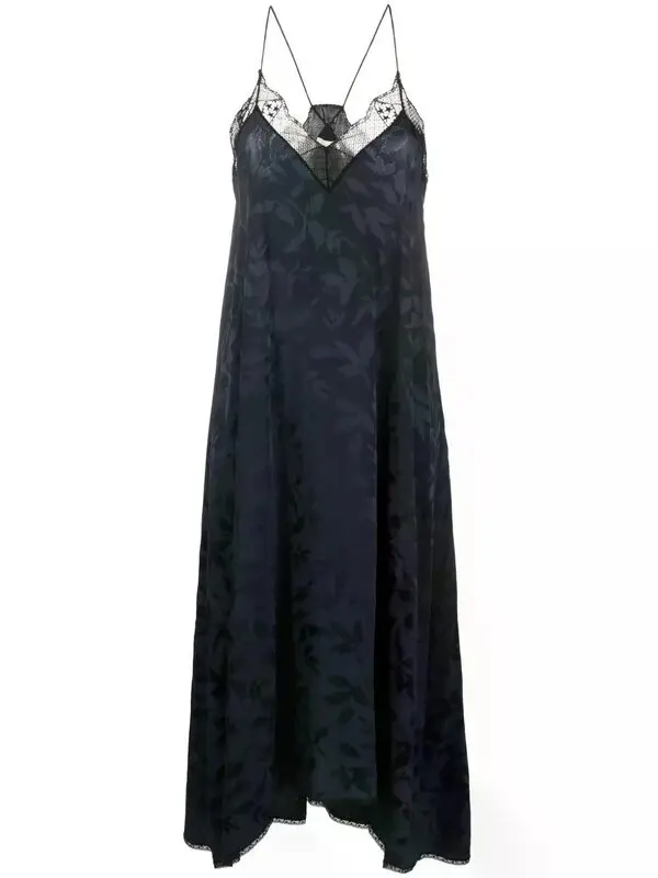Zadig&Voltaire Risty Silk Midi Dress - Blue