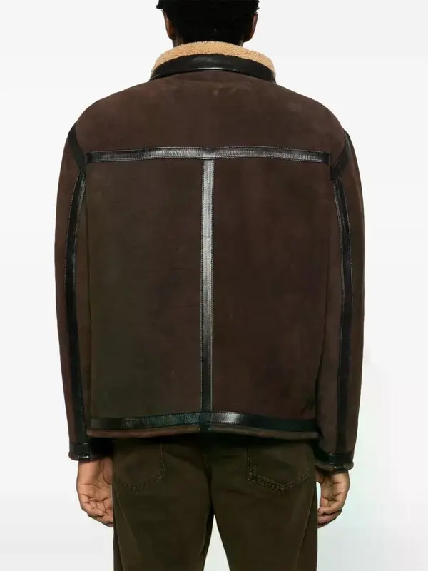 Fendi Logo-embossed Shearling Jacket