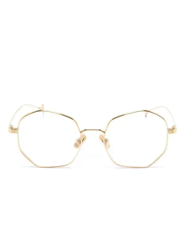 EYEPETIZER Walt Geometric-frame Glasses - Gold