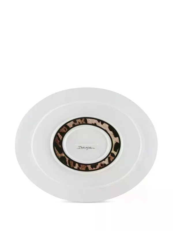 Dolce & Gabbana Porcelain Leopard-print Platter