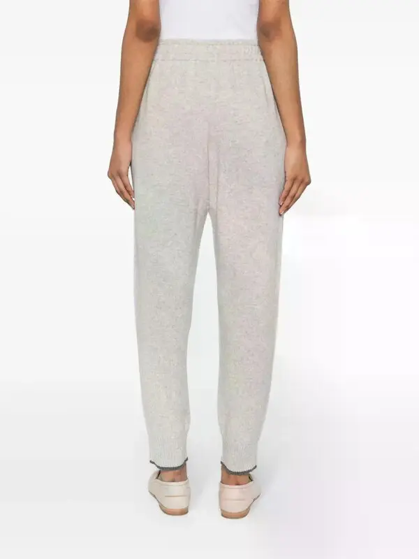 Brunello Cucinelli Mid-rise Cashmere Track Trousers