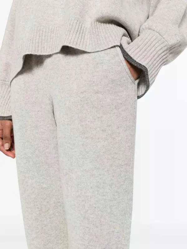 Brunello Cucinelli Mid-rise Cashmere Track Trousers