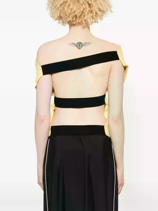 ALAINPAUL Printed Elasticated-straps T-shirt