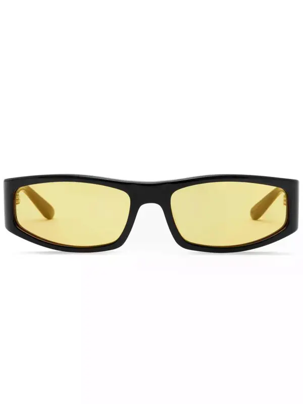 COURREGES Tech Rectangle-frame Sunglasses - Black