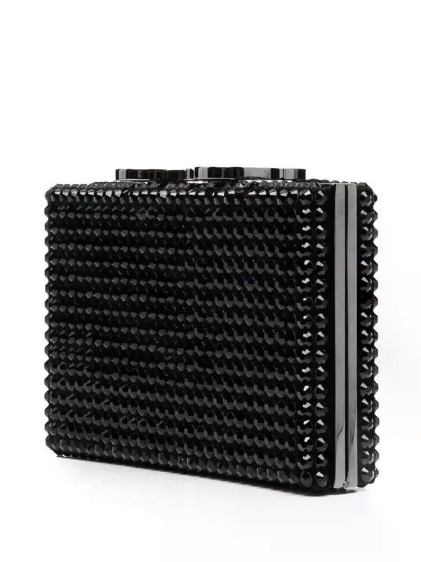 Philipp Plein Crystal-studded Snap Clutch Bag