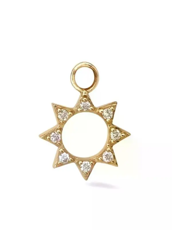 LARK & BERRY 9kt Yellow Summer Sun Diamond Charm - Gold