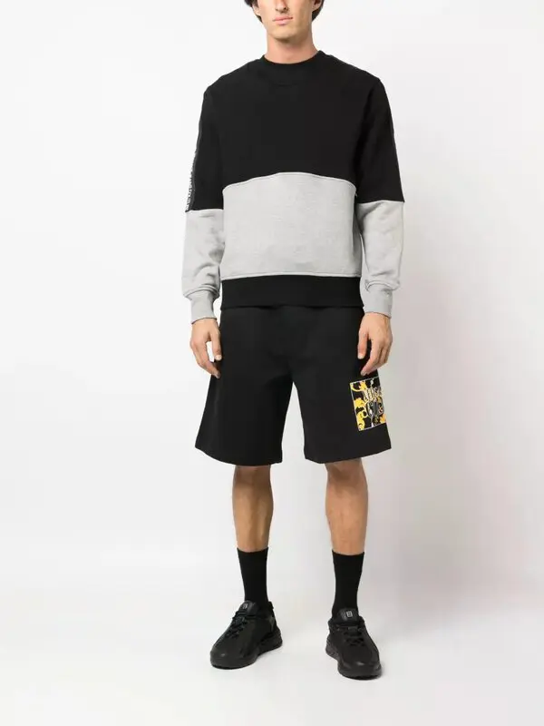 Versace Logo-tape Colour-block Sweatshirt