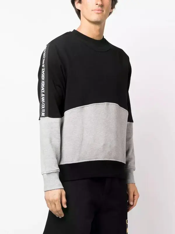Versace Logo-tape Colour-block Sweatshirt
