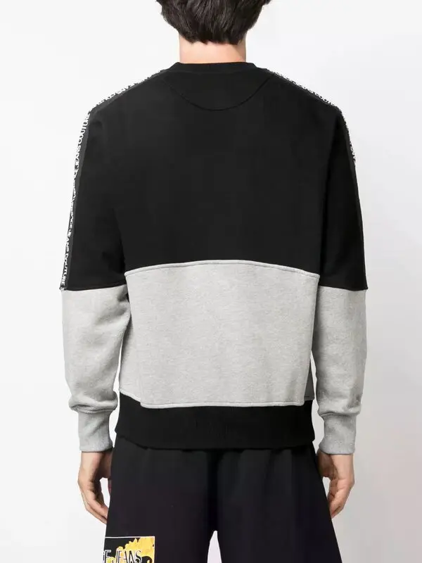 Versace Logo-tape Colour-block Sweatshirt
