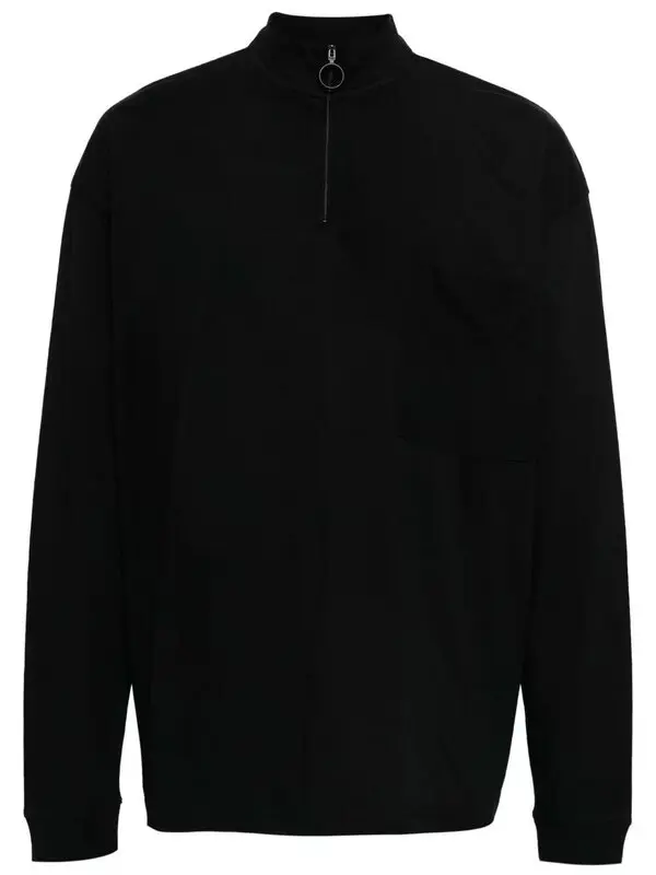 Off-White Half-zip Cotton Hoodie
