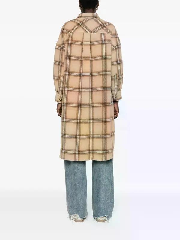 Isabel Marant Étoile Fontizia Checked Midi Coat