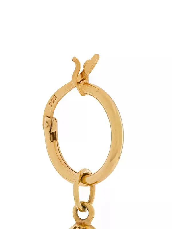TRUE ROCKS 18k Gold-plated Silver Pill Hoop Earring - Blue