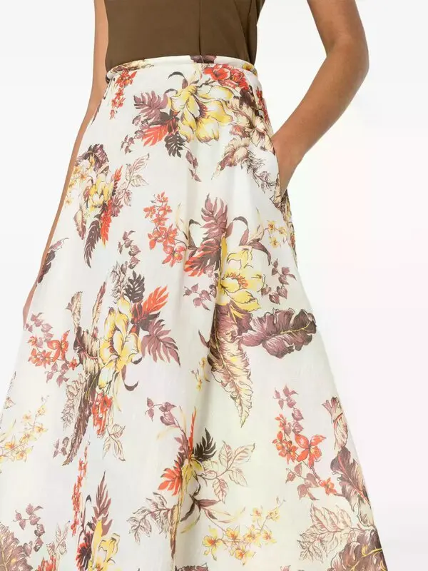 Zimmermann Matchmaker Floral-print A-line Skirt
