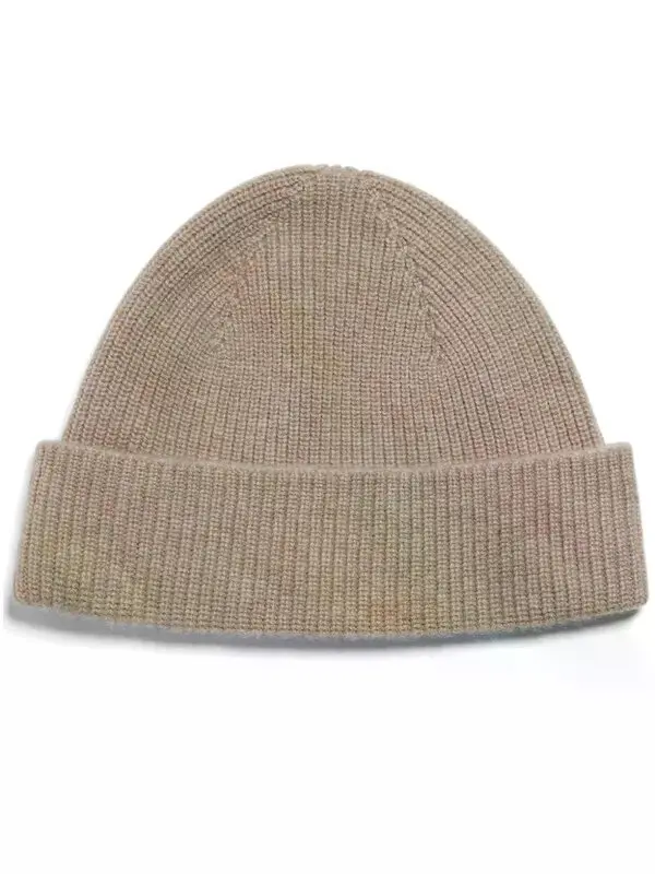 Zegna Ribbed-knit Cashmere Beanie - Neutrals