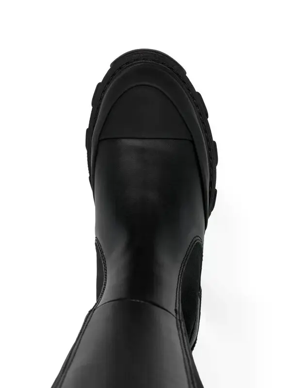GANNI Knee-high Chelsea Boots - Black