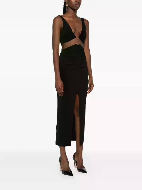 NISSA Cut-out Maxi Dress - Black