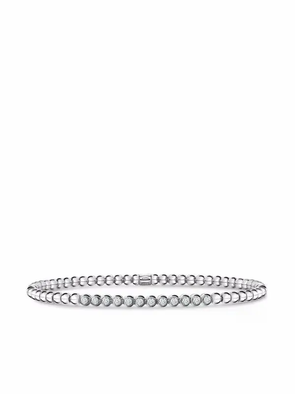 PRAGNELL 18kt White Gold Bohemia Diamond Bangle - Silver