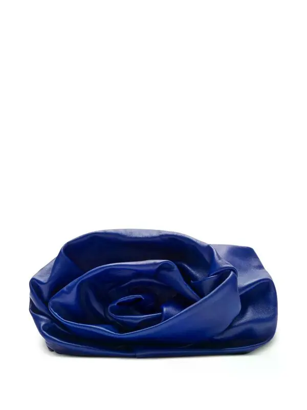 Burberry Ruched Leather Clutch Bag - Blue