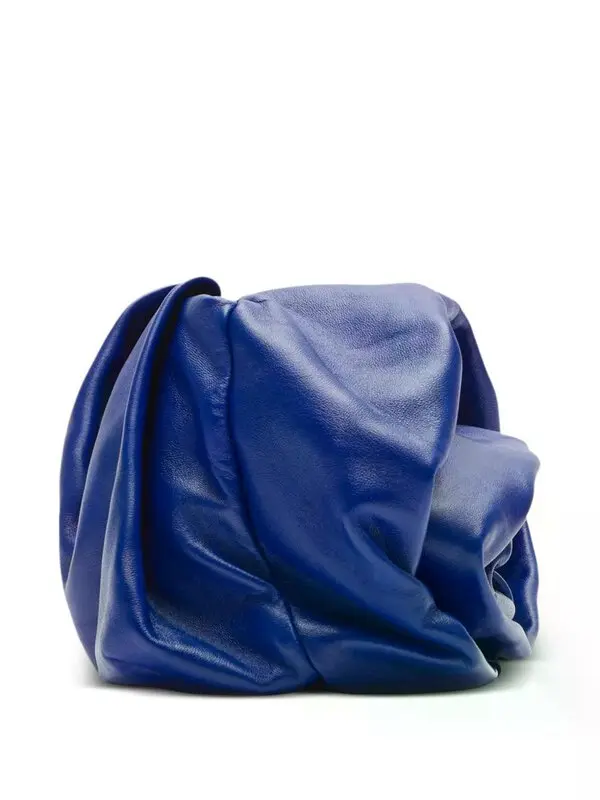Burberry Ruched Leather Clutch Bag - Blue