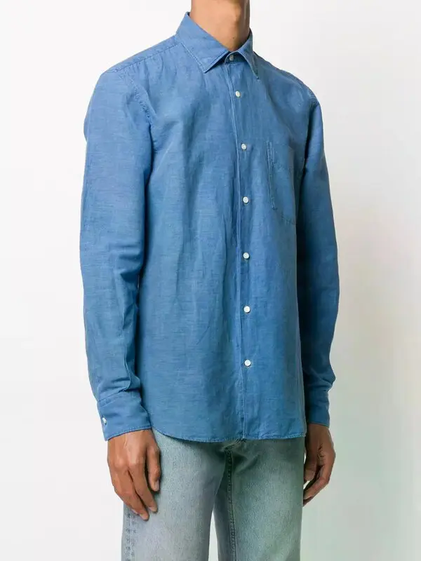 Aspesi Plain Button-up Long Sleeve Shirt