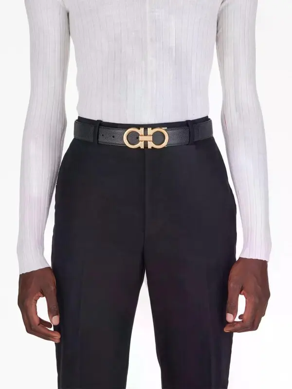 FERRAGAMO Gancini Leather Belt
