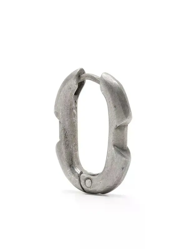 PARTS OF FOUR Deco Matte Sterling Single Earring - Silver
