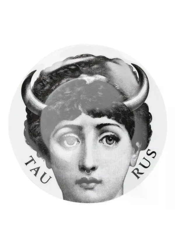 FORNASETTI Tema E Variazioni N.349 Taurus Wall Plate - Black