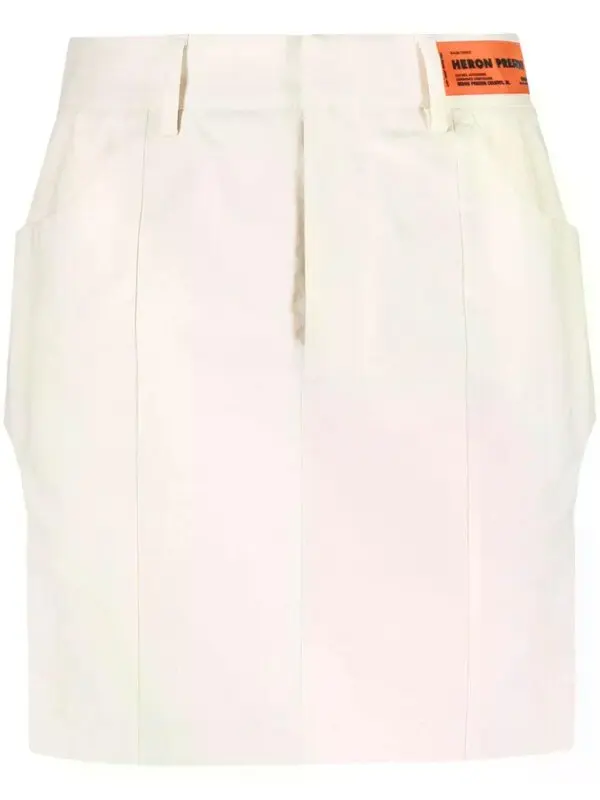 Heron Preston Side-slit Fitted Mini Skirt - Neutrals
