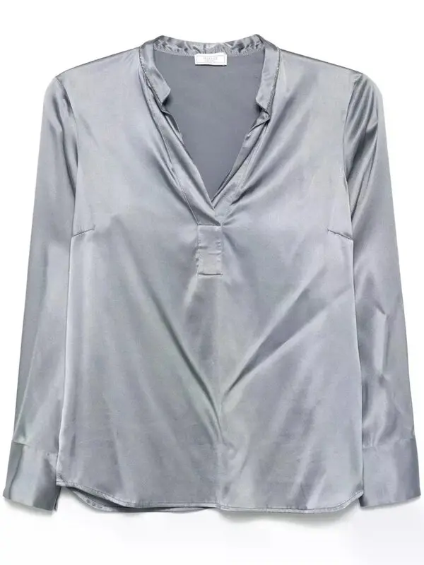 Peserico Bead-embellished Silk Blend Blouse