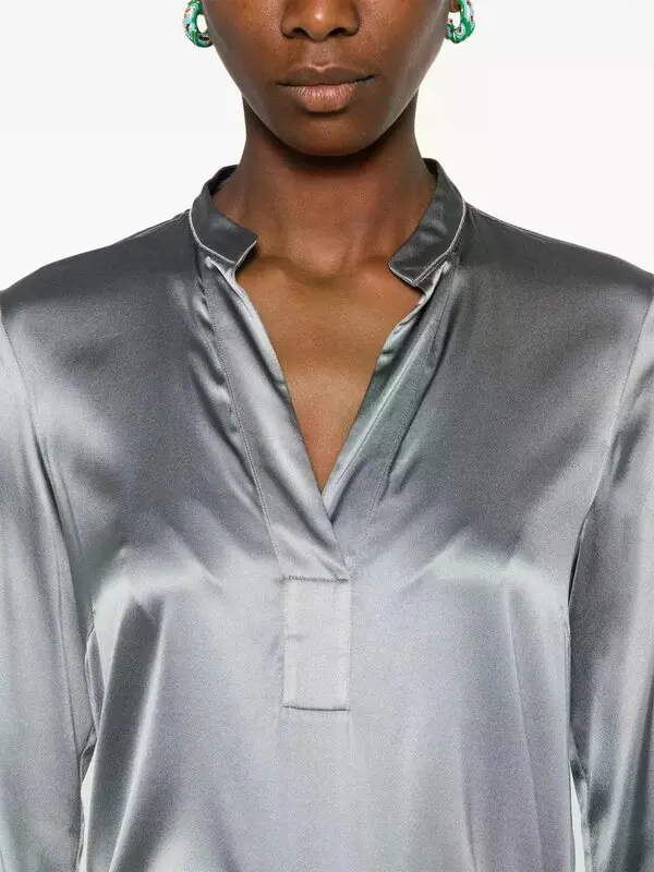Peserico Bead-embellished Silk Blend Blouse