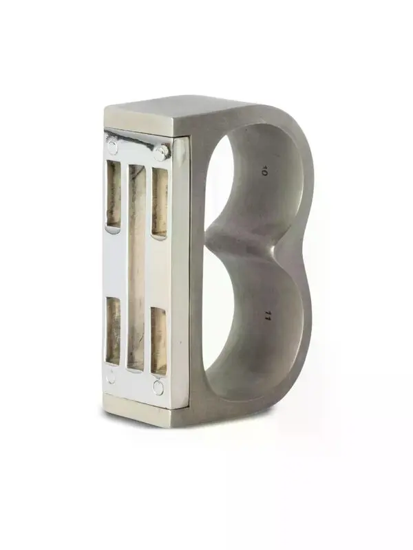 PARTS OF FOUR Plate Double Ring - Silver