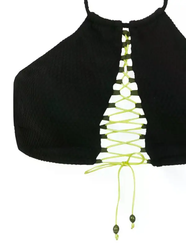 AMIR SLAMA Lace-up Bikini Top