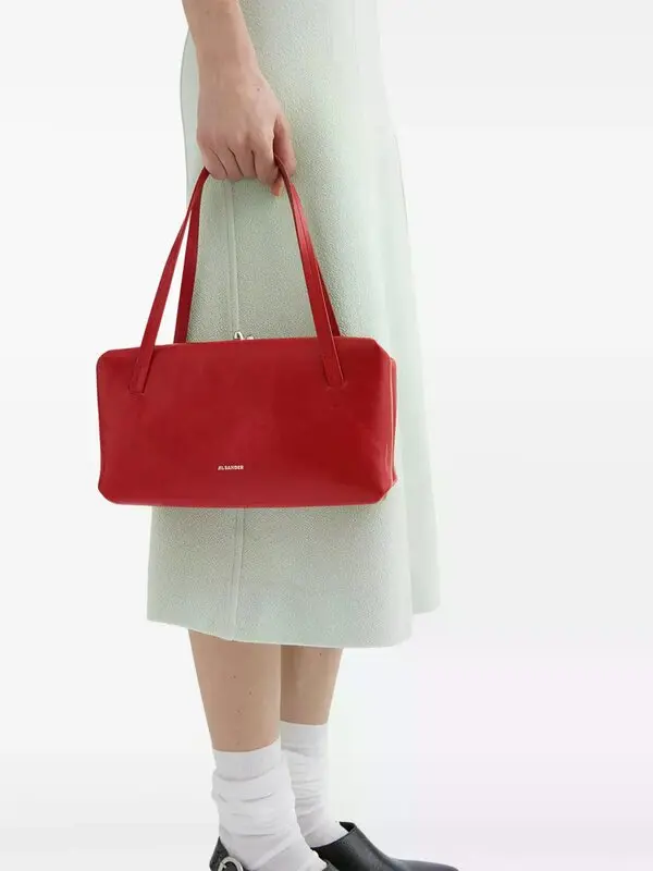JIL SANDER Goji Leather Shoulder Bag - Red