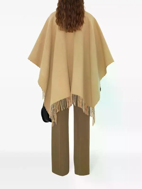 Burberry Check-pattern Wool Cape
