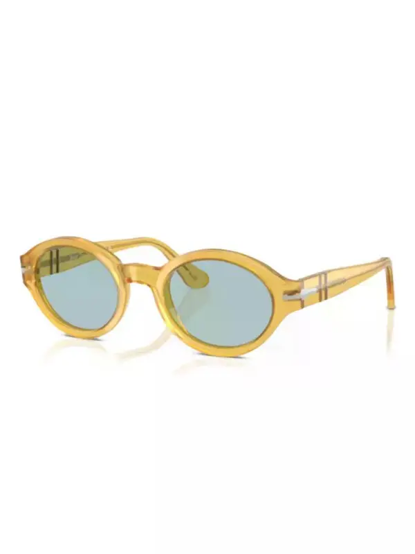 Persol Oval-frame Sunglasses With Tinted Lenses - Yellow