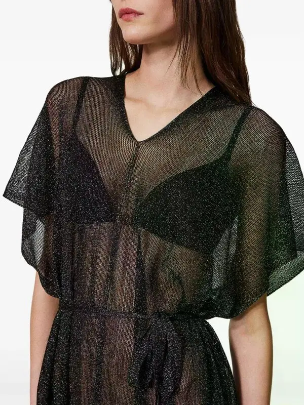 TWINSET Fringed Sheer Dress