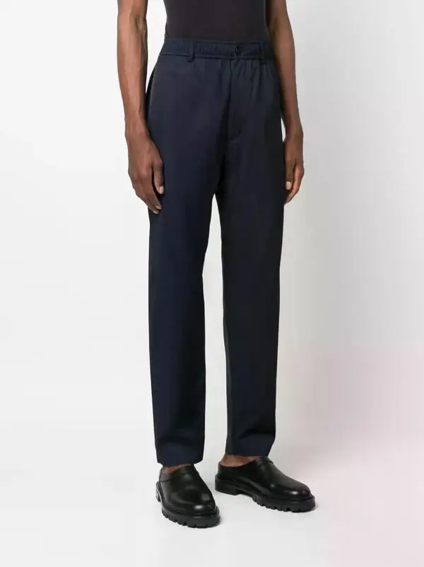 4SDESIGNS Elasticated-waistband Tapered Trousers
