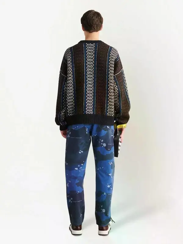 Off-White Intarsia-knit Logo-embellished Jumper