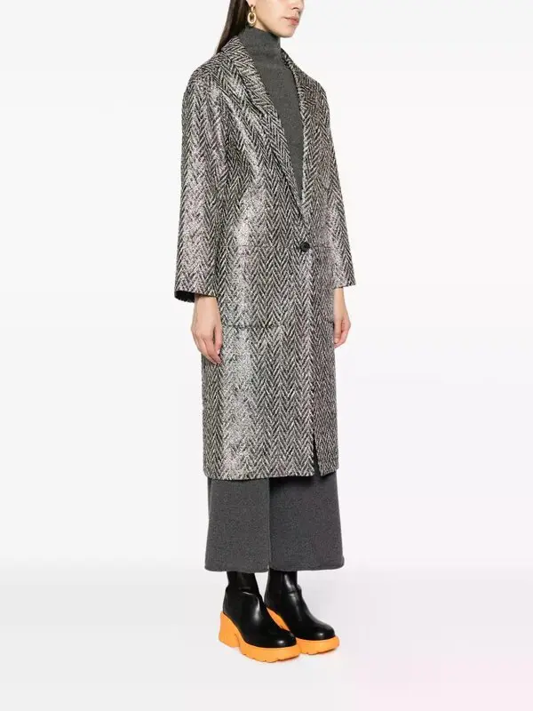 Smythe Herringbone Single-breasted Coat