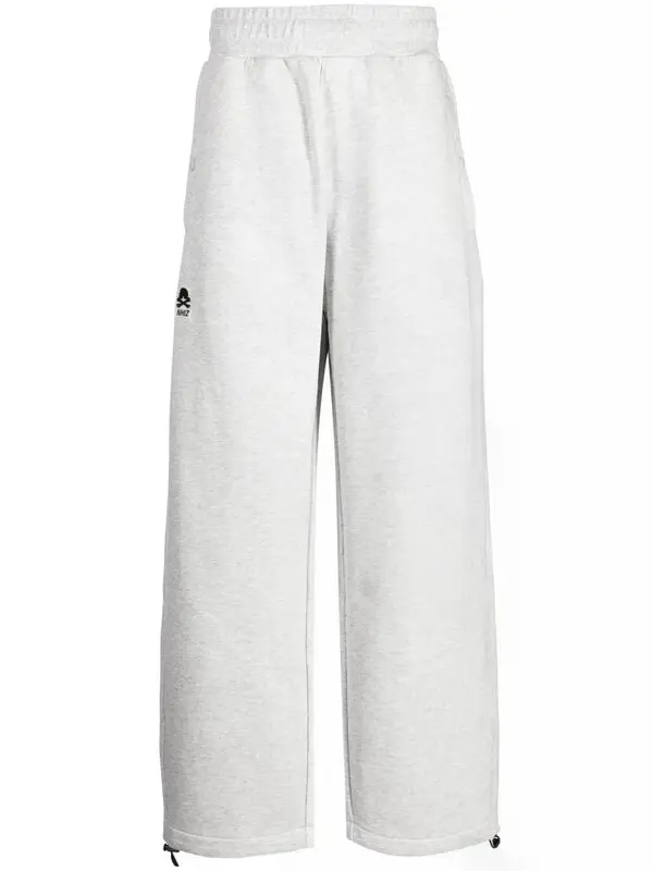 Izzue Logo Appliqué Wide-leg Trousers - Grey