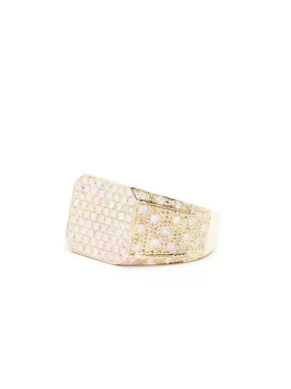 Yvonne Léon 9kt Yellow Diamond Signet Ring