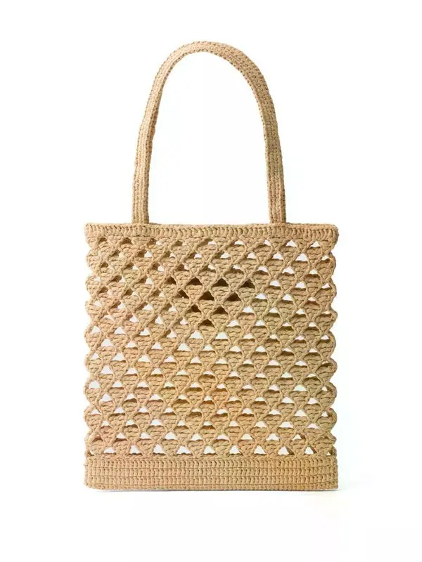 Prada Woven Crochet Tote Bag