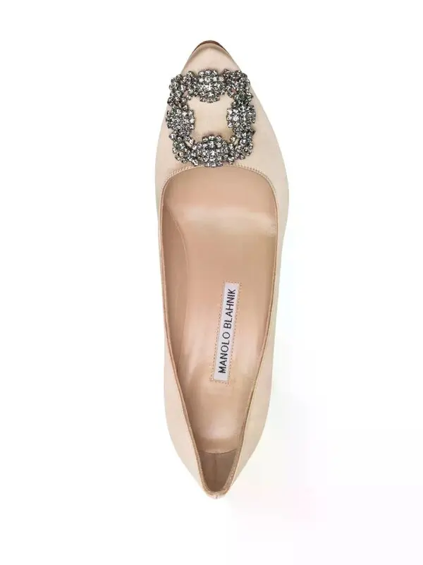 Manolo Blahnik Hangisi Satin Pumps