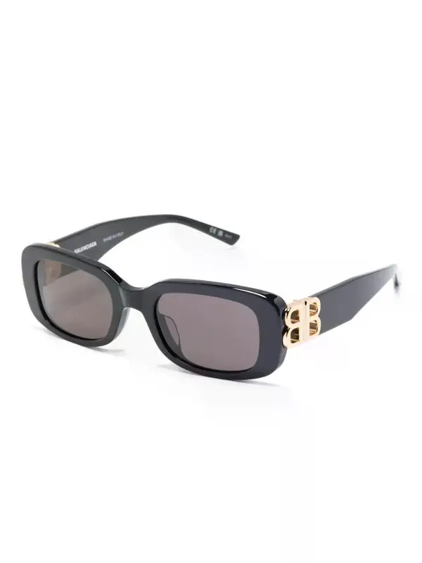 Balenciaga Dynasty Rectangle-frame Sunglasses - Black