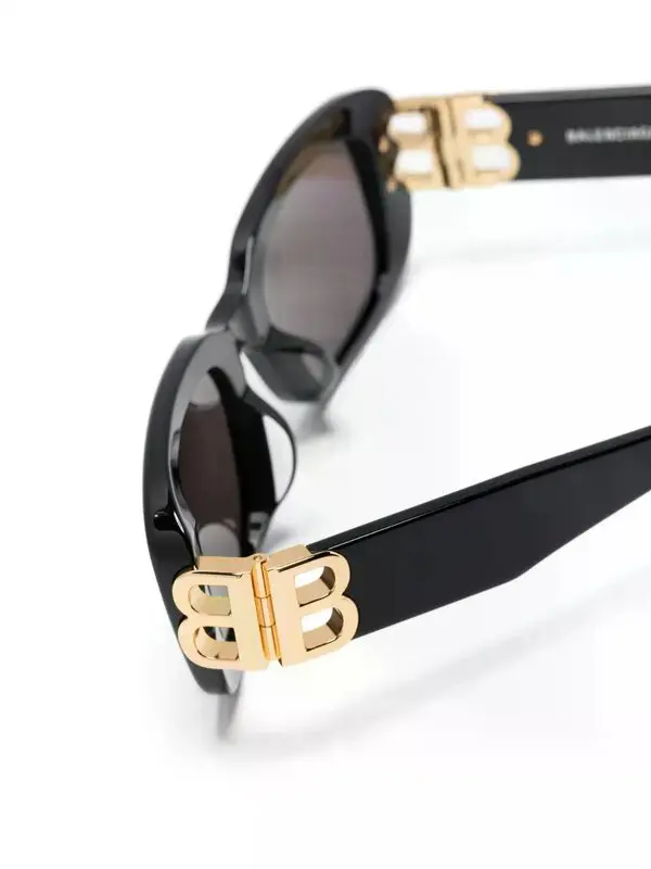 Balenciaga Dynasty Rectangle-frame Sunglasses - Black