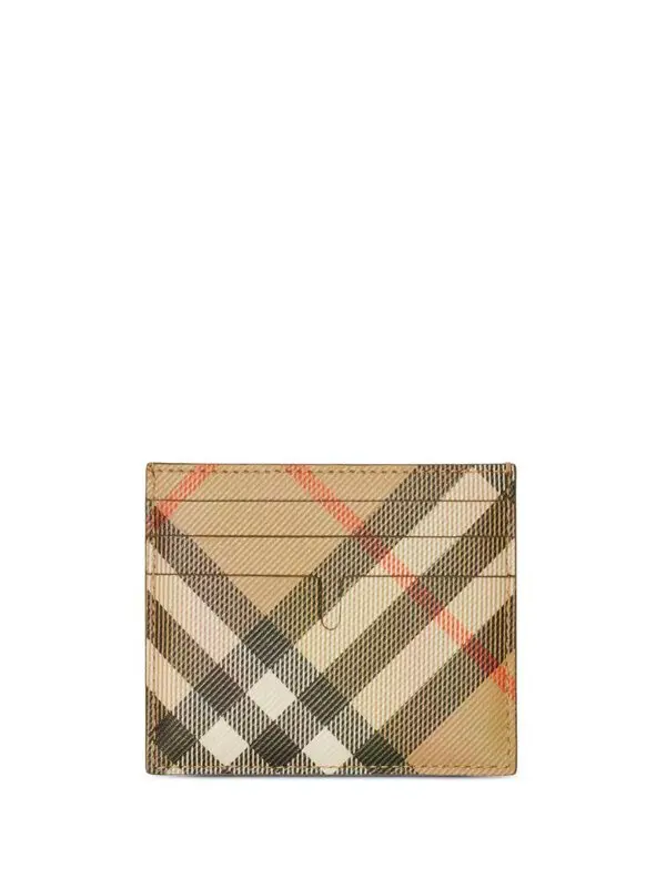Burberry Vintage Check Leather Cardholder - Neutrals