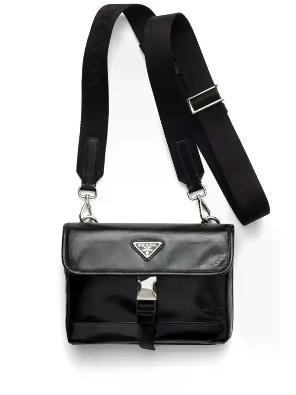 Prada Triangle-logo Smartphone Case - Black
