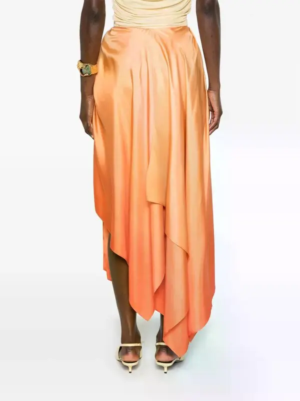 Zimmermann Ombré Draped Midi Skirt